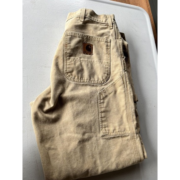 Carhartt | Jeans | Carhartt Mens 4 W Tan Carpenter Work Pants Hammer ...